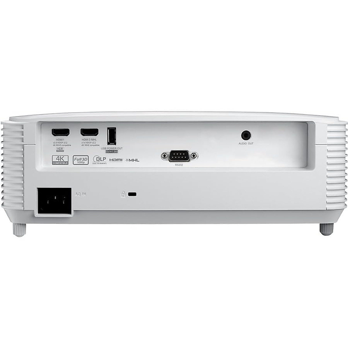 Optoma EH412x Professional 1080p Projector | 4,500 Lumens for Daytime Use in Meetings, Training and Classrooms | 15,000 Hour Lamp Life | 4K HDR Input | Built-in Speaker