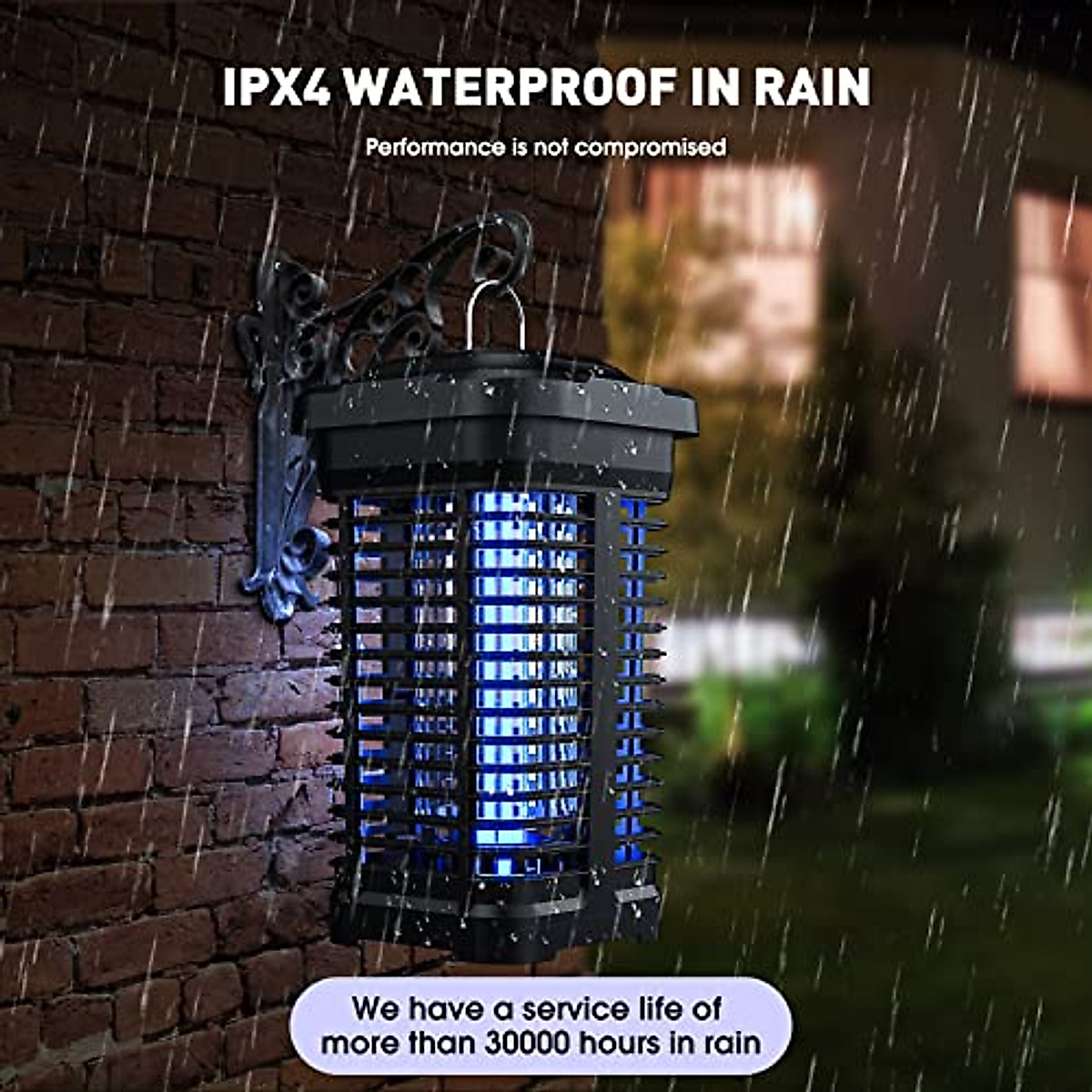 Bug Zapper for Outdoor and Indoor, High Powered 4200V Auto on/Off Electric Mosquito Zappers Killer, IPX4 Waterproof Fly Trap Outdoor, 18W Electronic Light Bulb Lamp for Home Backyard Patio
