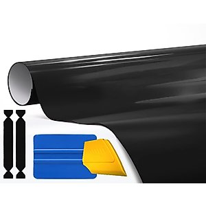 3M 1080 Gloss Black Air-Release Vinyl Wrap Roll with Toolkit (1ft x 5ft)