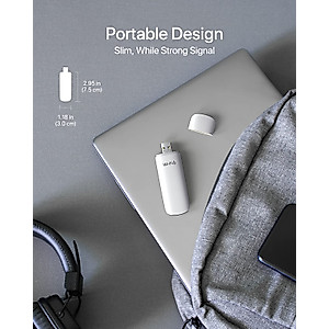 BrosTrend WiFi Extender AC1200 WiFi Booster and Signal Amplifier and BrosTrend WiFi 6 AX1800Mbps USB WiFi Adapter Dual Band WiFi Dongle 5GHz 1201Mbps + 2.4GHz 574Mbps USB-3.0 Wireless Adapter