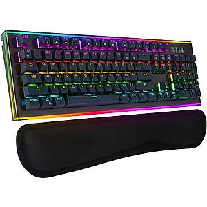 Rosewill Mechanical Gaming Keyboard, 19 RGB Backlit Modes, Dynamic Customizable Rim Backlights, Brown Switches - NEON K75 V2 BR