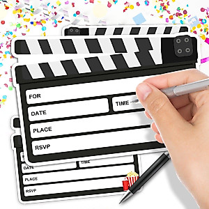 30 Movie Party Invitations with Envelopes - Perfect for Movie Theme Party, Hollywood Party, Red Carpet Party, Movie Birthday Party Supplies