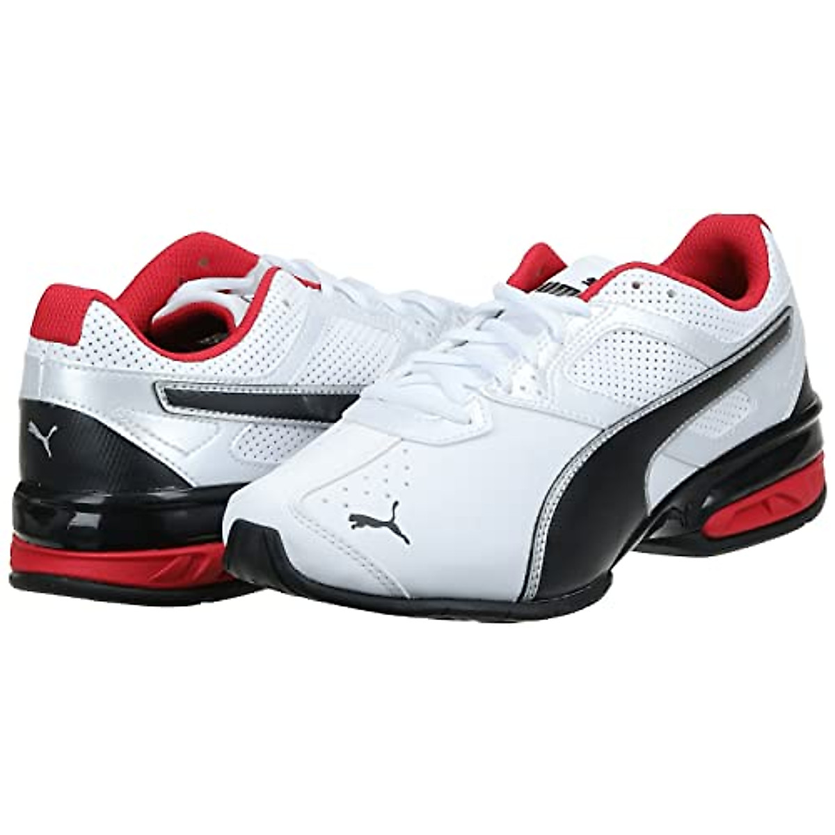 PUMA Men's TAZON 6 FM Cross Training Sneaker, Puma White-Puma Black-Puma Silver, 12