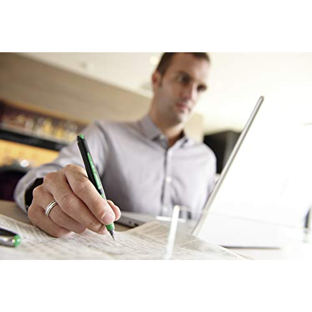 STABILO Bionic Bl@ck Pen, Medium, Red