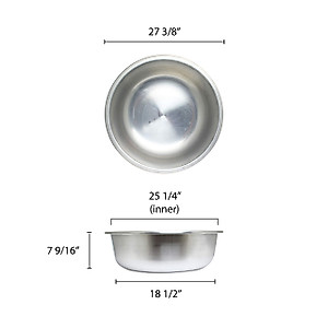 Thunder Group Aluminum Basin, 27-Inch Diameter by 7-1/2-Inch Height