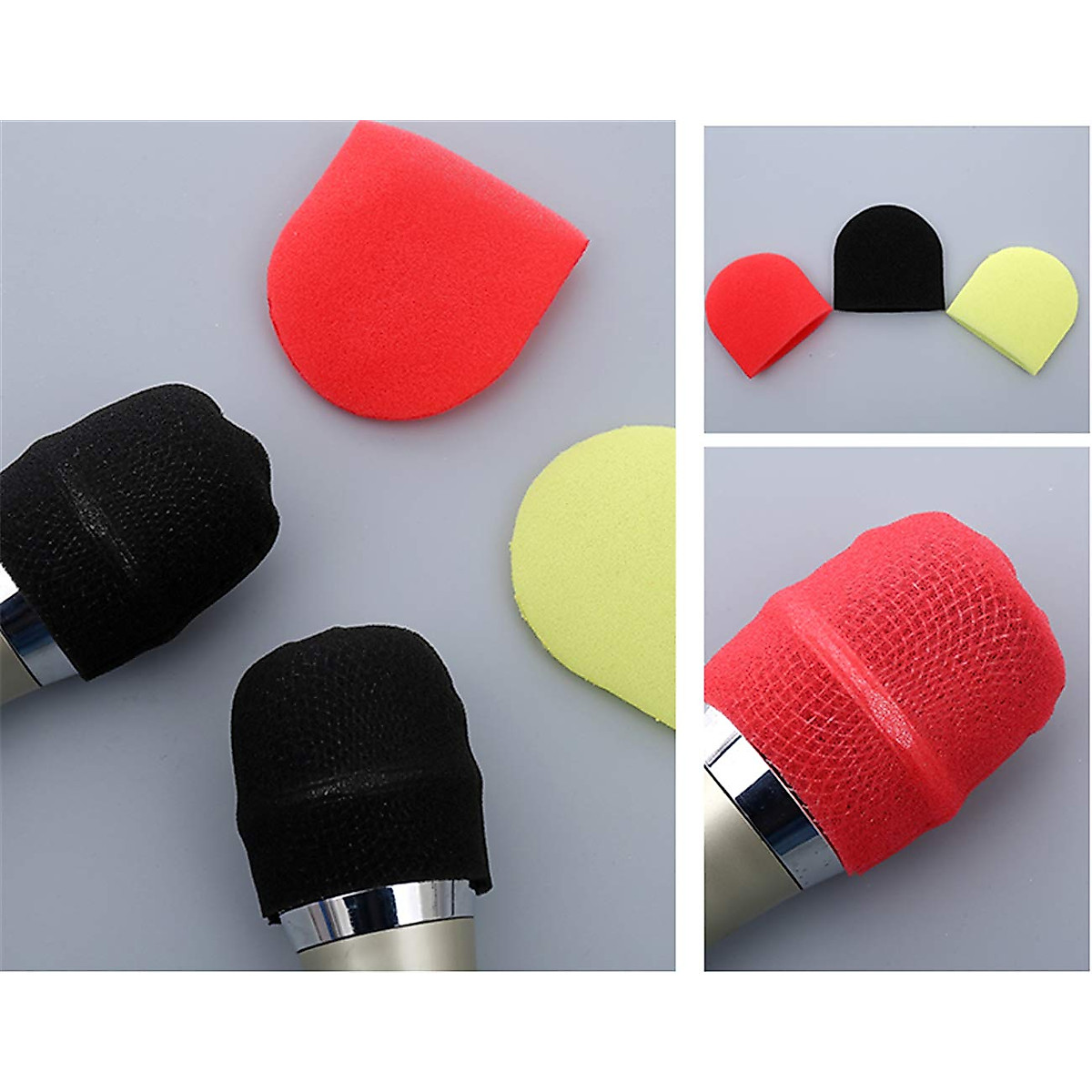 Zzooi 100 PCS Disposable Foam Mic Cover Single Use Microphone Windscreen Foam Cover
