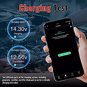 LNEX Bluetooth Battery Monitor，Wireless 12V 24V Automotive Battery Load Tester with Charging & Cranking Test & Alarm for Solar Power Systems/RVs/Motorcycles/Boats/Cars/Trucks