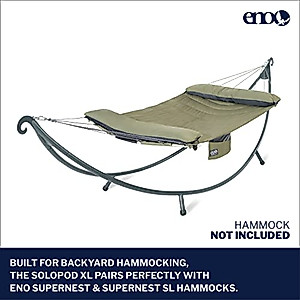 ENO - SoloPod XL Hammock Stand - Outdoor Stand for Camping, Traveling, a Festival, Patio Furniture, or The Beach - Charcoal