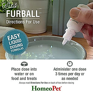 HomeoPet Feline Furball, Natural Hairball Support, 15 Milliliters