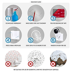 Corner Wall Mount for YI Home (3 Pack) Security Camera - Adhesive Holder, No Hassle Bracket, Strong 3M VHB Tape, No Screws, No Mess Install (White) by Brainwavz