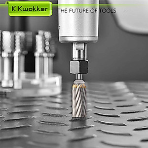 K Kwokker Tungsten Carbide Burr Set 1/8 Shank Diamond Files HRA85 Rotary Tool Accessory Kit, Drill Chucks Accessories for Dremel Rotary Drill Air Die Grinder for Metal Polishing, Wood Carving
