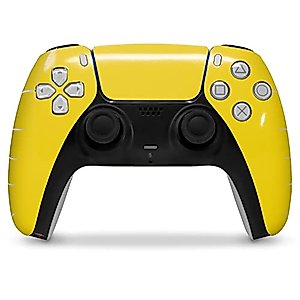 WraptorSkinz Skin Wrap compatible with Sony PS5 DualSense Controller Solids Collection Yellow (CONTROLLER NOT INCLUDED)