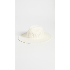 Hat Attack Women's Vented Luxe Packable Straw Hat, Bleach, White, One Size