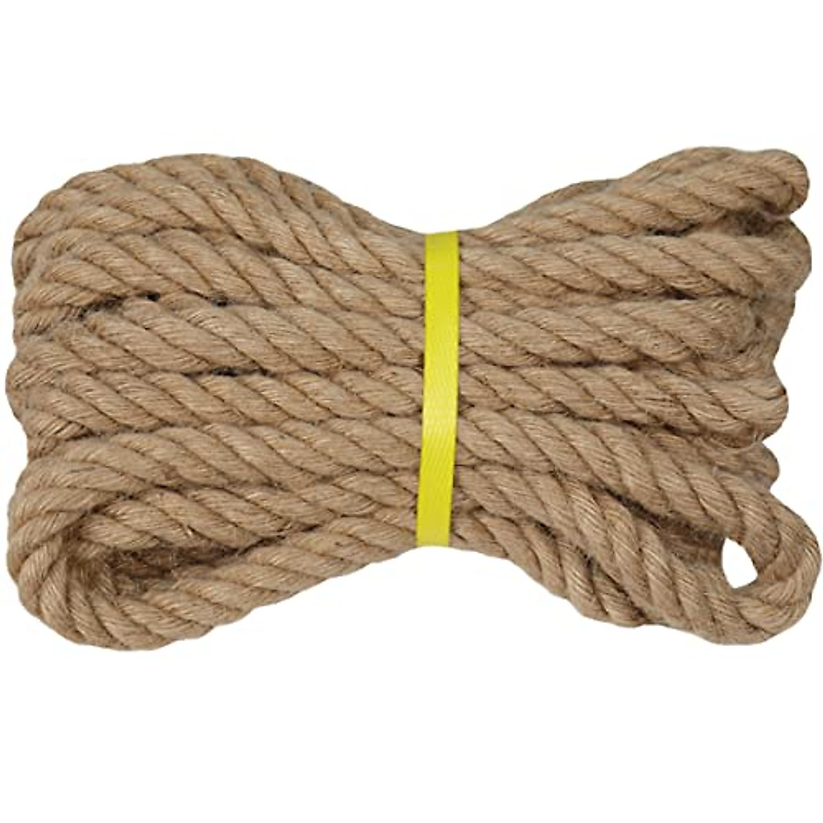Natural Jute Rope - 1/2 Inch×25 Feet - Twisted Manila Rope - Thick Hemp Rope for Cat Scratching Posts, Hammock, Nautical, Home Decorating
