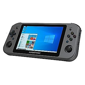 WIN600 Handheld PC Game Console 5.94 Inch IPS Touch Screen Preset Windows10 Home Edition System 256GB M.2 SSD (Black)
