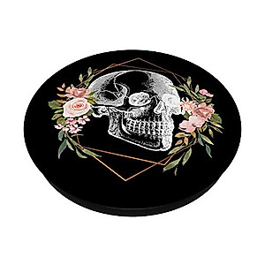 Skull Anatomy Macabre Skeleton Dissection Body Vintage Black PopSockets PopGrip: Swappable Grip for Phones & Tablets