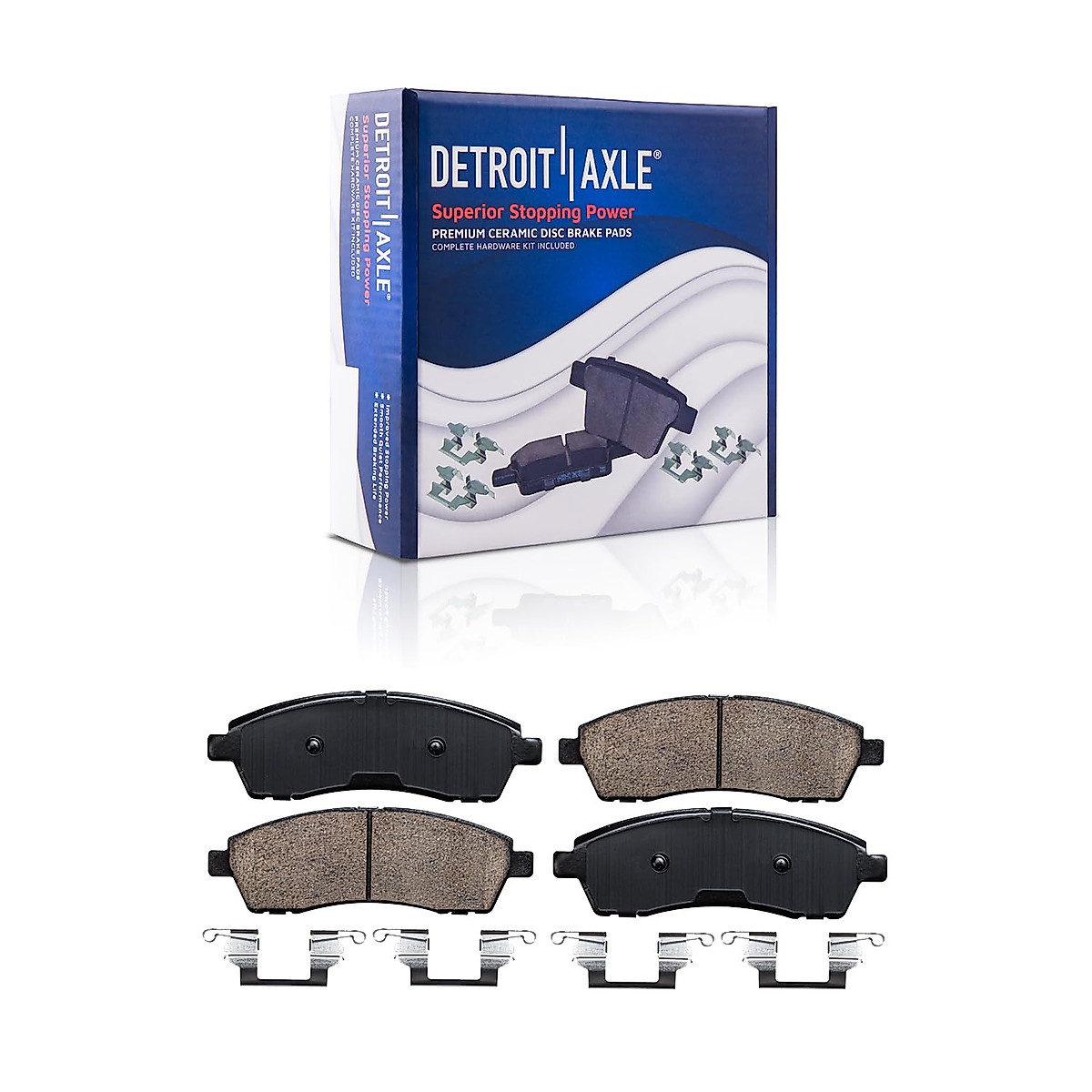 Detroit Axle - 8 Lugs Brake Kit for 4WD Ford Excursion F250 F350 Super Duty Drilled and Slotted Brake Rotors Ceramic Brakes Pads Replacement: 13.03" inch Front and 12.83" inch Rear Rotors