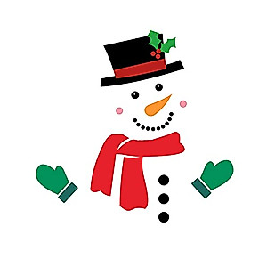 Christmas Cartoon Snowman Gift Decorative Ornament for Home Office Microwave Whiteboard Decor Accessory Magnetic Refrigerator Sticker