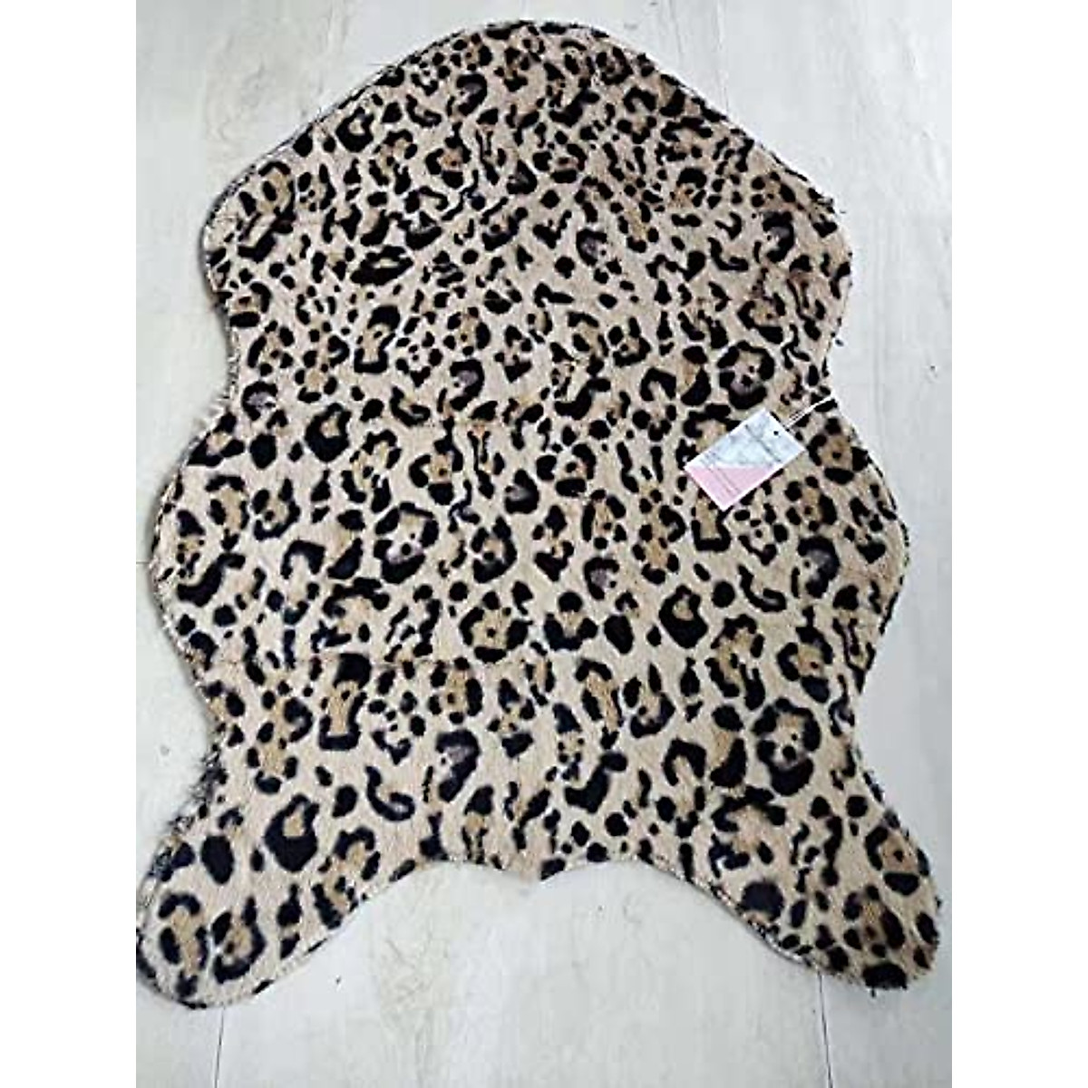 Leopard Rug Animals Cheetah Print Area Rug Faux Cowhide Carpet Shag Rug Foot Mat Pad for Living Room Bedroom Office Chair Sofa Home Decor 2' x 3'