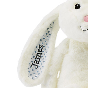 Let's Make Memories Personalized Hugging Plush Bunnies - for Birthday - Easter Bunny - Bunny Stuffed Animal for Kids - for Boy - for Girl