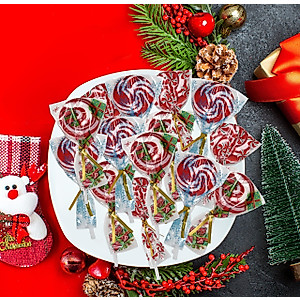 Gift Boutique 600 Small Christmas Treat Bags 3" x 5" with 600 Twist Ties Holiday Plastic Cellophane Bag for Making Your Own Lollipop Cake Pops Candy Lolly Chocolate & Cookies Easy Gift Wrapping Cello