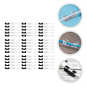 120pcs Fastener Wire Home Cable Fixation Cord Cable Organizer Cord Management Self-Adhesive Cable Clips Cord Organiser Self-Adhesive Cable Clamp Cable Clamps Small TPR Fixing Seat