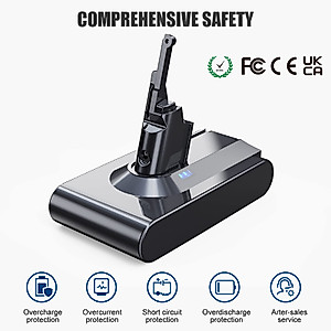 Evary 21.6V 6000mAh V8 Battery for V8 Battery