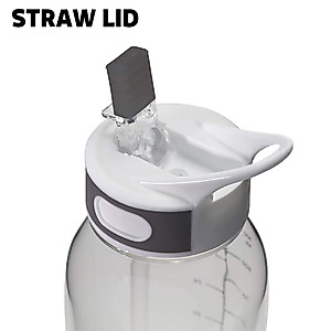 32oz Water Bottle with Straw, BPA Free Water Bottle Hydration with Motivational Time Marker Reminder Leak-Proof Drinking Water Bottle for Camping Sports Workouts and Outdoor Activity