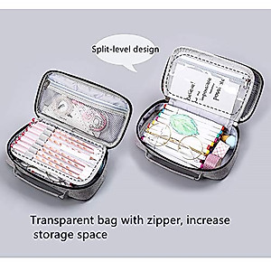 Pencil Case Large Capacity Pen Case School Large Storage Pencil Pouch Organizer case (Pink)…