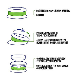 KontrolFreek Precision Rings | Aim Assist Motion Control for Playstation 4 (PS4), Xbox One, Switch Pro & Scuf Controller (Black/Purple/Green)