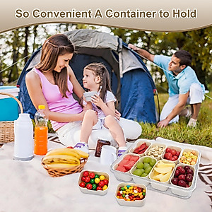 SZJhongfeng Divided Serving Tray with Lid and Handle, Portable Snackle Box Container, Transparent Storage Organizer, Perfect for Candy, Fruits, Nuts, Ideal for Entertaining, Parties, and Travel.