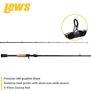 Lew's Laser SG1 7'0" Medium 2-Piece Casting Rod