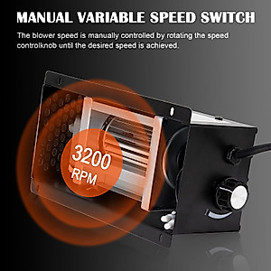 Hiorucet Speed Variable PBAR-2427 Fireplace Blower Fan Kit for Pleasant Hearth Vent Free Stove or Wood Burning Stoves, GHP Group VFS2-PH30DT VFS2-PH20DT VFS-PH20DT, 3200RPM Improve Heating Efficiency.
