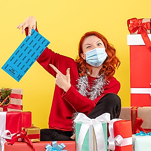 200 Pieces Basket Tickets Auction Chinese Ticket Raffle Tickets Sheets Blue 4"×9" 200 Numbers for Drink Door Prize Fundraiser Silent Carnival Penny Auction Events (200)