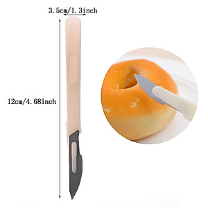 EOPER Bakers Lame Bread Tool 10 Pieces Western Style Curve Bread Knifes Dough Scoring Bread Slicer Tool with Plastic Protective Cover Baking Sourdough Razor French Cutter For Bread Bakers