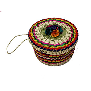 Leos Imports Handmade Mexican Palm Tortilla Basket, Tortillera Made in Mexico