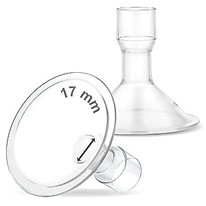 Maymom MyFit 17 mm Shields Small; Compatible with Medela Breast Pumps-PersonalFit, Freestyle, Harmony, Maxi, Freestyle Flex Connector; Connect to Maymom Widemouth/Narrow Connector, 2pcs