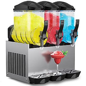 Commercial Slushy Machine for Frozen Drinks,45L 1300W 110V Large Slushie Maker,Margarita Machine,Electric Icey Smoothie Machine for Cocktail Beverage Wine Daiquiri Lemonade etc.