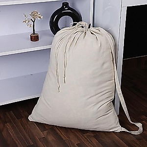 Foreign Punks Extra Large Natural Cotton Laundry Bag 22 x 28 (56CMX71 CM) Pack of 1 Natural