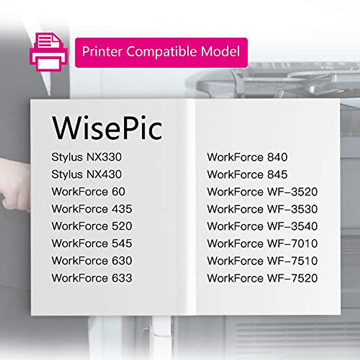 WisePic 3 Pack T126 Remanufacture Ink Cartridge Replacement for Epson 126 T126 for Workforce 435 520 545 635 645 845 WF-3520 WF-3530 WF-3540 WF-7010 WF-7510 WF-7520 Printer (1 Cyan,1 Magenta,1 Yellow)