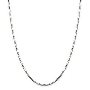 Sterling Silver 2mm 8 Sided Diamond-cut Box Chain 20in 2mm style QBR040-20