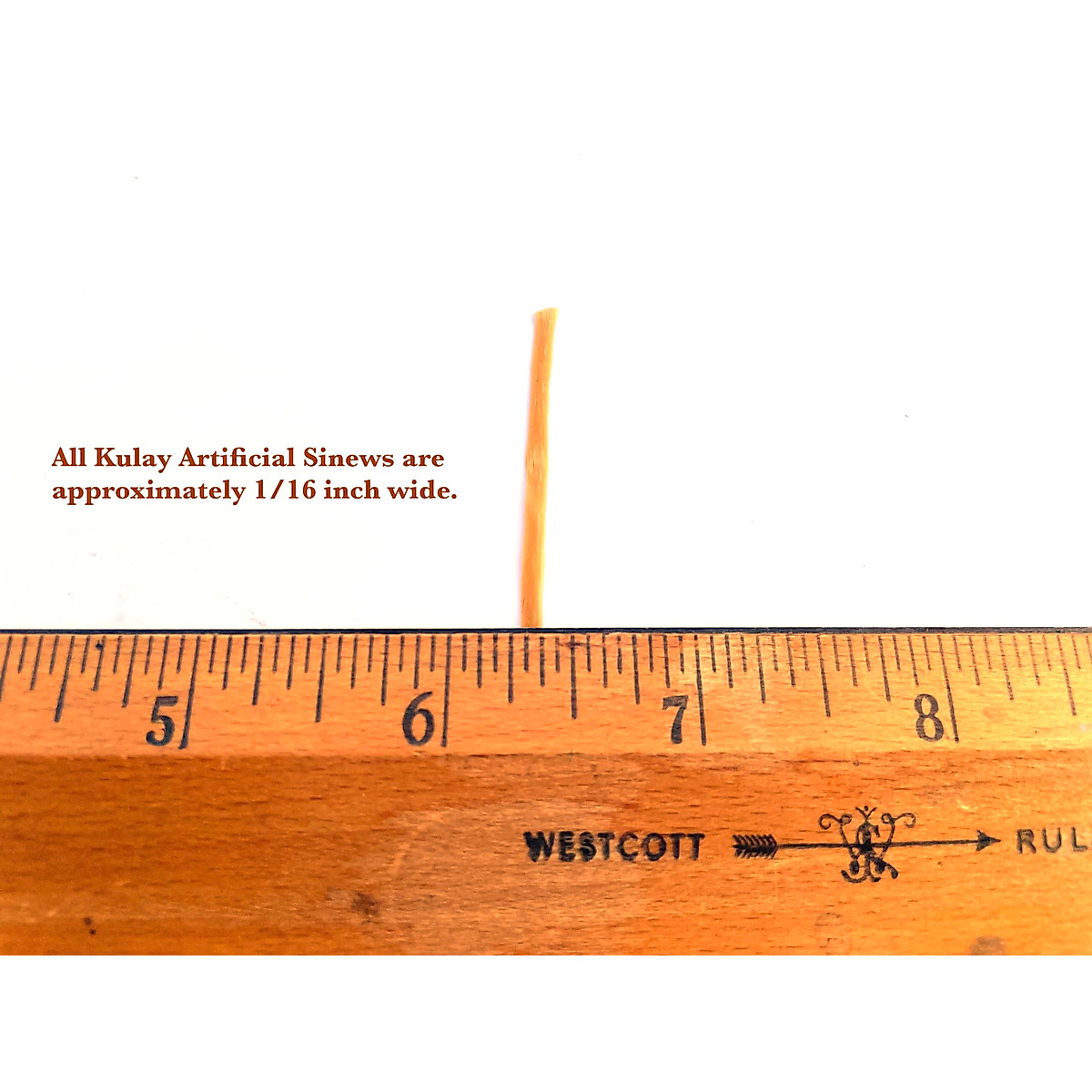 Kulay Artificial Deer Sinew Natural Waxed Flat Polyester Thread for Beading, Leather, Tie-dye Crafts and Sewing, Natural Sinue (5-Ply, 300 Yards or 900 Feet)