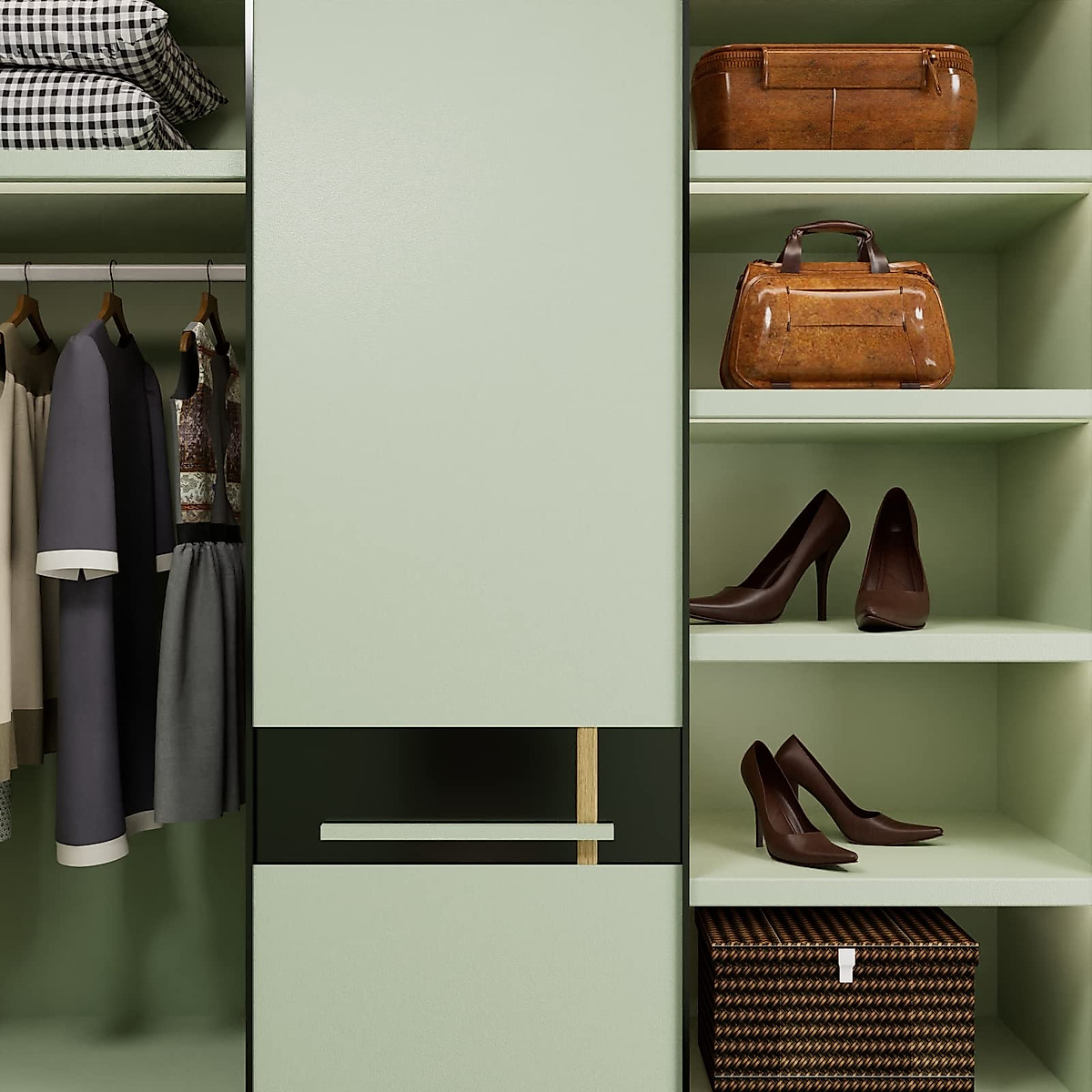 LACHEERY Light Green Wallpaper Peel and Stick for Bedroom Wall Self Adhesive Contact Paper 317 x 12 Inch Solid Color Wall Paper Sticker Pull and Stick Sage Green Paper Roll for Shelf Kids Dollhouse