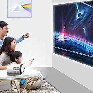 Mini Projector 2022 Upgraded Portable Video-Projector, 30000 Hours Multimedia Home Theaters Movie Projector, Compatible with Full HD 1080P HDMI, Laptop, Smartphone