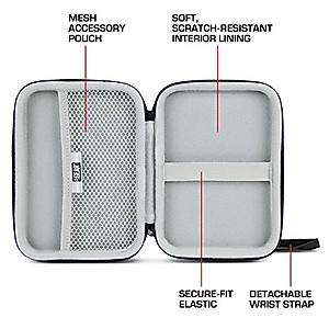 USA GEAR Multimeter Case with Hard Shell Exterior and Wrist Strap - Compatible with Innova 3320 Digital Multimeter, Crenova MS8233D, Klein Tools Multi Meter, and AstroAI Multimeter 2000 - Black