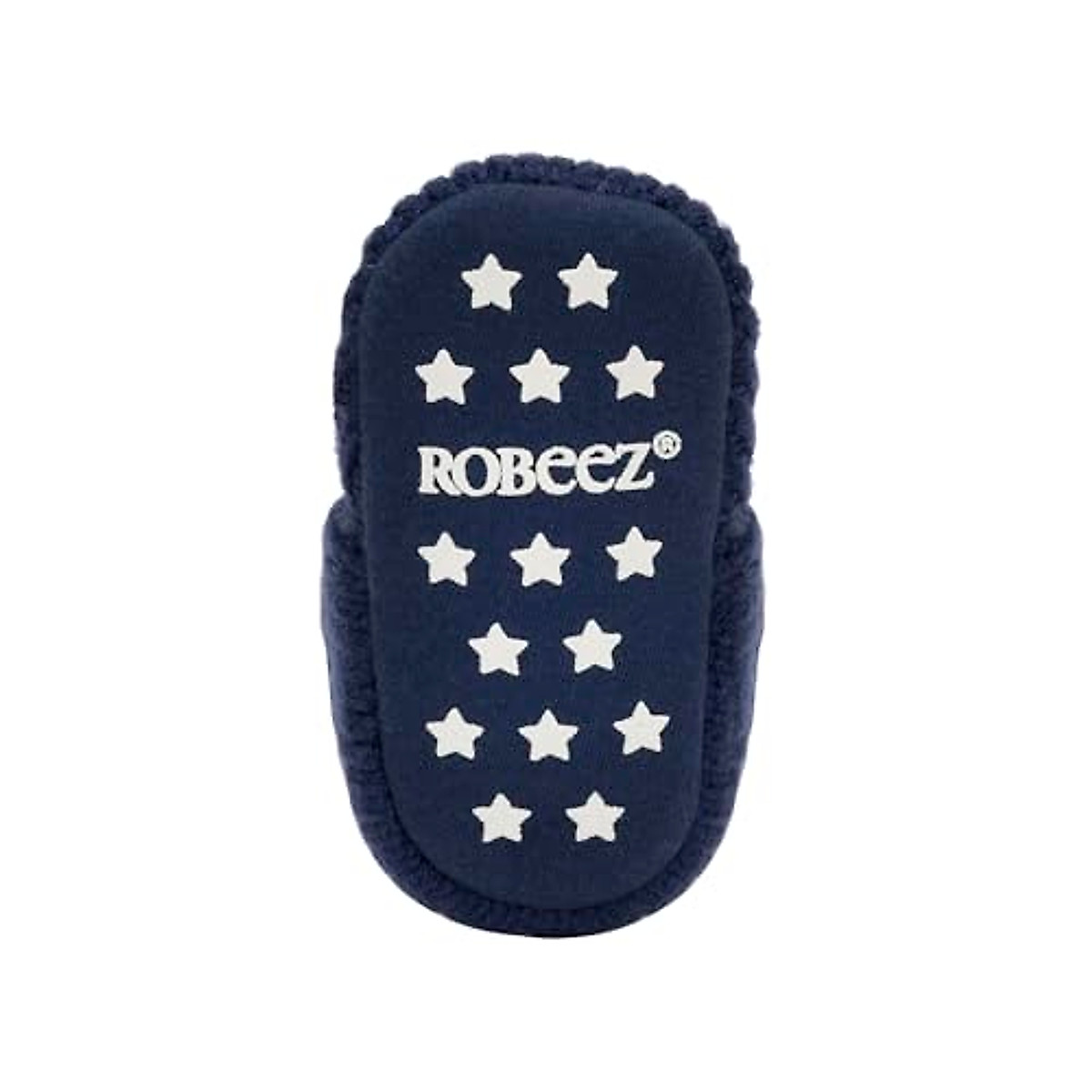 Robeez Baby Booties with Slip Resistant Soles Colby Sweater Knit Snap Booties,F23 Colby Navy,12-18 Months