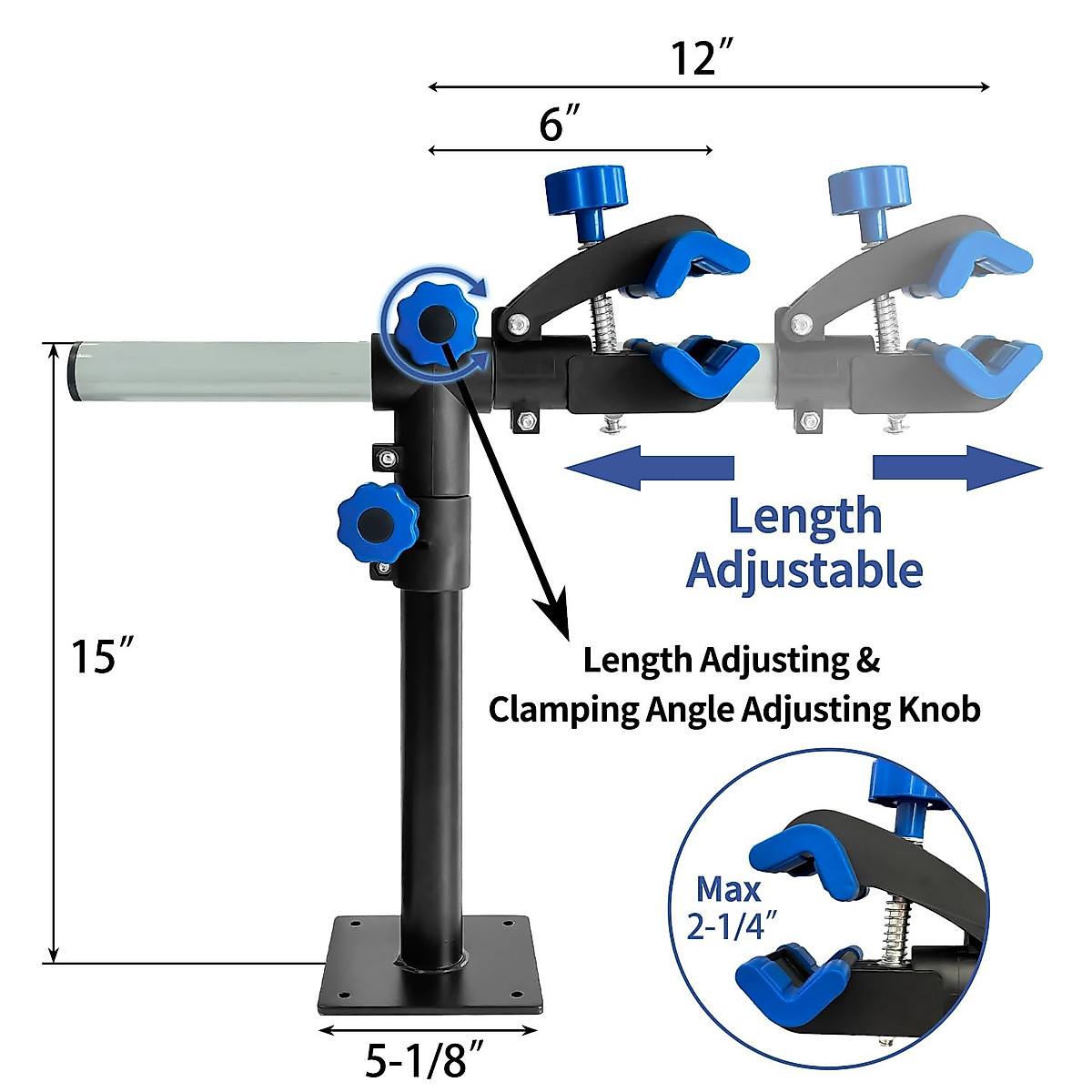 Sutekus Bike Repair Stand Adjustable Workbench Mount Bike Rack Wall Mount Bike Workstand Clamp for Home Bicycle Maintenance