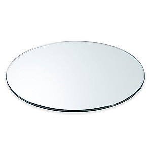 Spancraft 43" Round 1/4" Thick Tempered Clear Glass Table Top with Flat Polished Edge