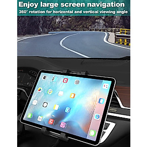EXSHOW Car Tablet Mount CD Slot Holder for 4.7-12.9 iPad Phone, 360 Rotation Universal Truck CD Player Holder for iPad Pro 12.9" Air Mini, Kindle Fire HD, Samsung Tab S8 Ultra