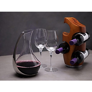 nambe Vie Cabernet Wine Glasses | Long Stem Red Wine Glasses for Merlot and Cabernet Sauvignon | Set of 2 Clear Glasses | 29.5 Ounces Each | Designed by Neil Cohen